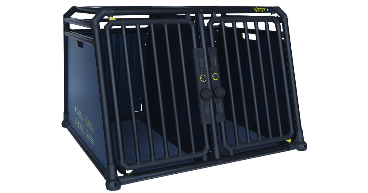 Hundebur Pro Noir 22 dobbel Large svart | 4pets | Felleskjøpet