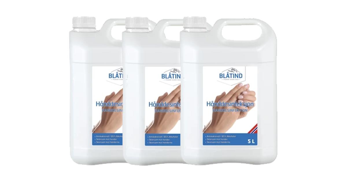 Hånddesinfeksjon 3 x 5 L | Blåtind | Felleskjøpet